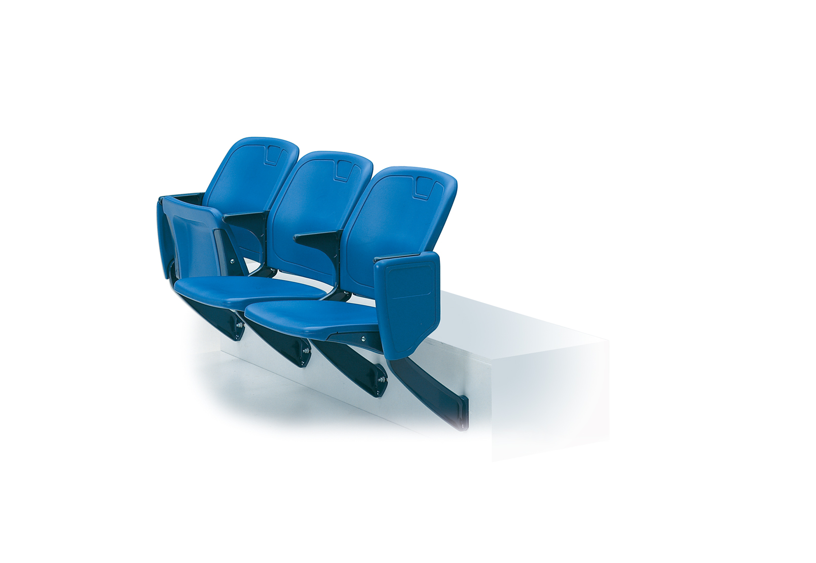 ブロー成形スタジアムシート（肘掛付ツーピース・スタジアムベンチ）BLM-7100シリーズ｜コトブキシーティング株式会社